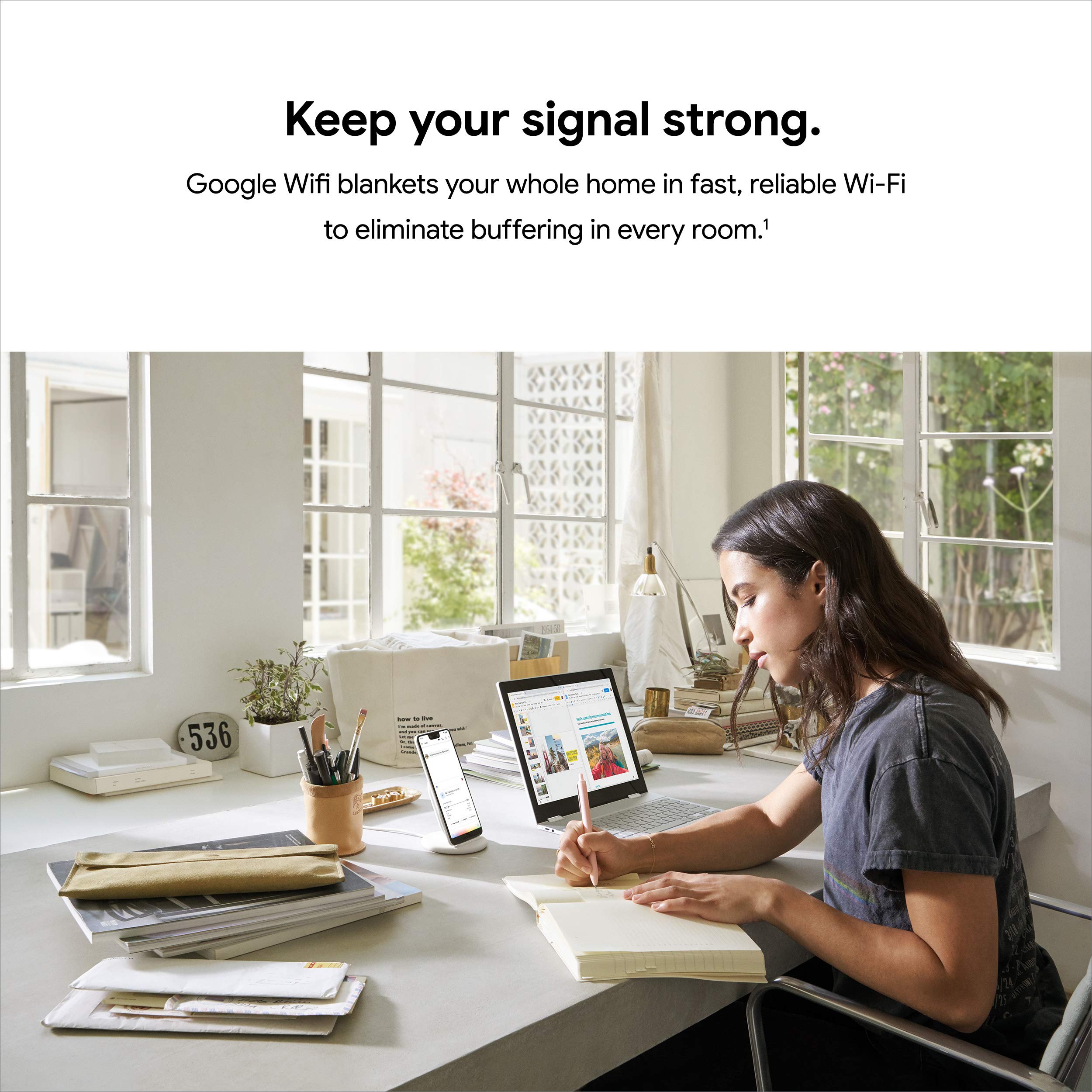 Google Wifi - AC1200 - Mesh WiFi System - Wifi Router - 4500 Sq Ft CoverageĀ - 3 pack