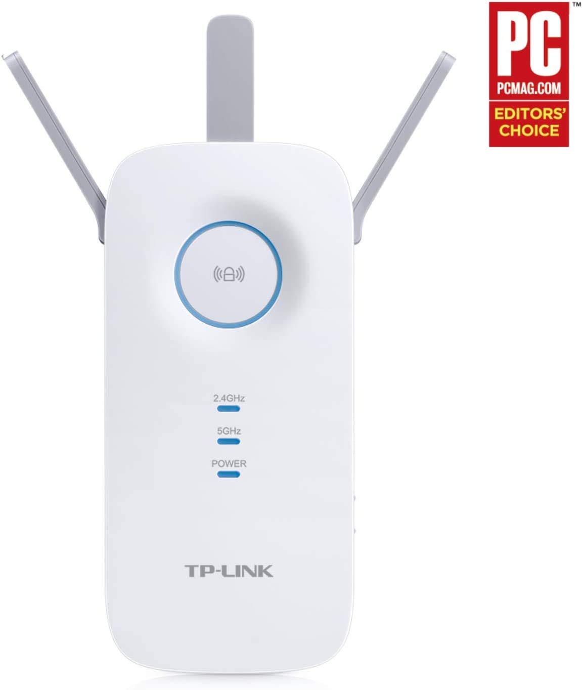 TP-Link AC1750 WiFi Extender (RE450), PCMag Editor's Choice, Up to 1750Mbps, Dual Band WiFi Repeater, Internet Booster, Extend WiFi Range further