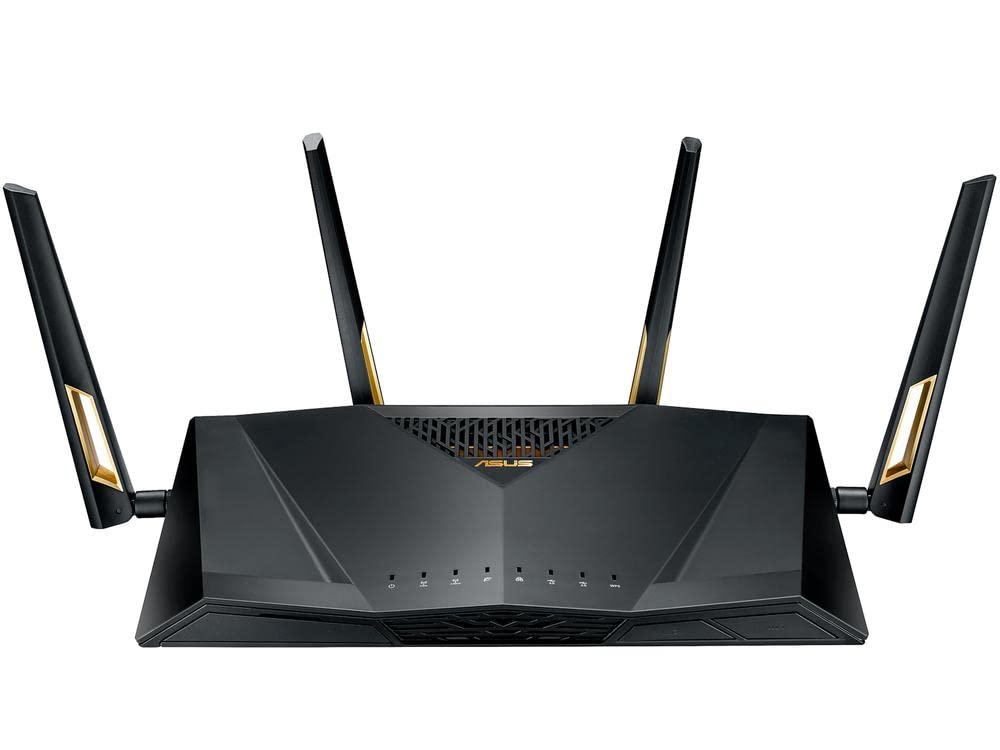 ASUS AX6000 WiFi 6 Gaming Router (RT-AX88U) - Dual Band Gigabit Wireless Router, 8 GB Ports, Gaming & Streaming, AiMesh Compatible, Included Lifetime Internet Security, Adaptive QoS, MU-MIMO