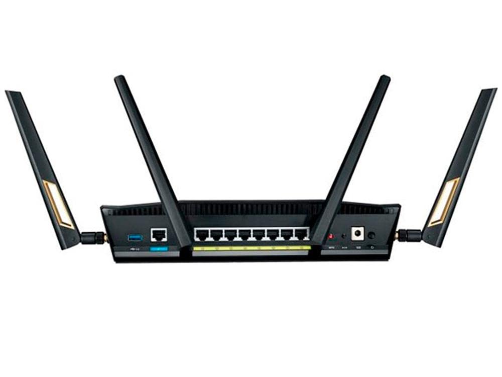 ASUS AX6000 WiFi 6 Gaming Router (RT-AX88U) - Dual Band Gigabit Wireless Router, 8 GB Ports, Gaming & Streaming, AiMesh Compatible, Included Lifetime Internet Security, Adaptive QoS, MU-MIMO