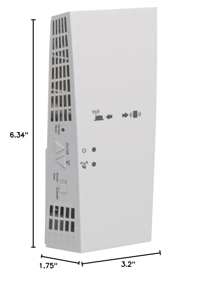 NETGEAR WiFi Mesh Range Extender EX6250 - Coverage up to 2000 sq.ft. and 32 devices with AC1750 Dual Band Wireless Signal Booster & Repeater (up to 1750Mbps speed), plus Mesh Smart Roaming