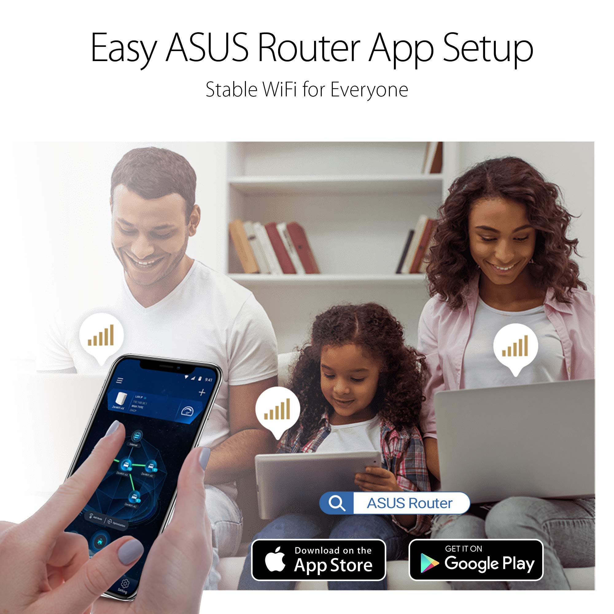 ASUS AC1900 WiFi Router (RT-AC67P) - Dual Band Wireless Internet Router, Easy Setup, VPN, Parental Control, AiRadar Beamforming Technology extends Speed, Stability & Coverage, MU-MIMO