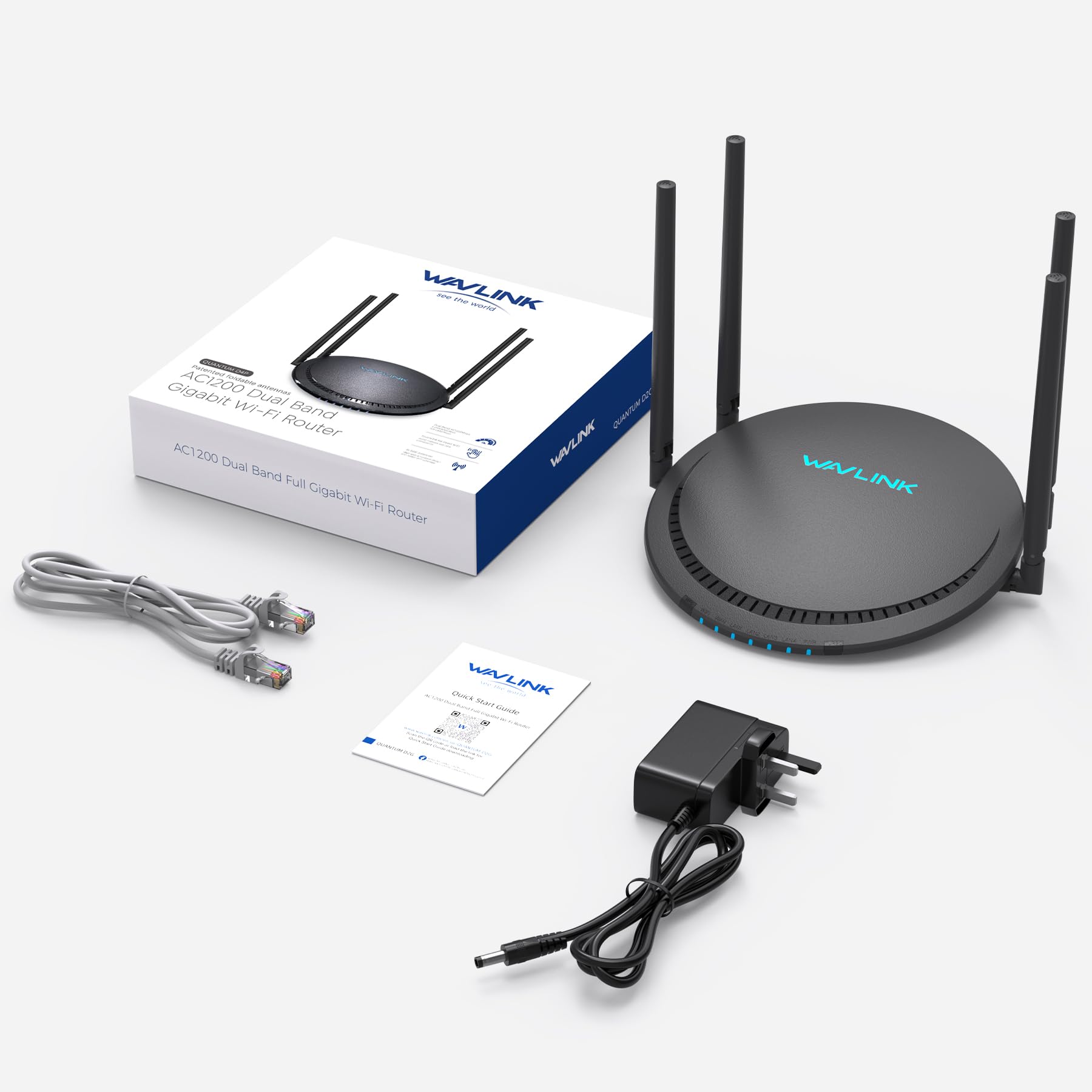 AC1200 WiFi Router Dual Band Wireless Internet Router,High Speed Wireless Router with 4x5dBi High-Gain Antennas for Online Game & HD Video,Provide More Reliable WiFi Connections and WiFi Speeds