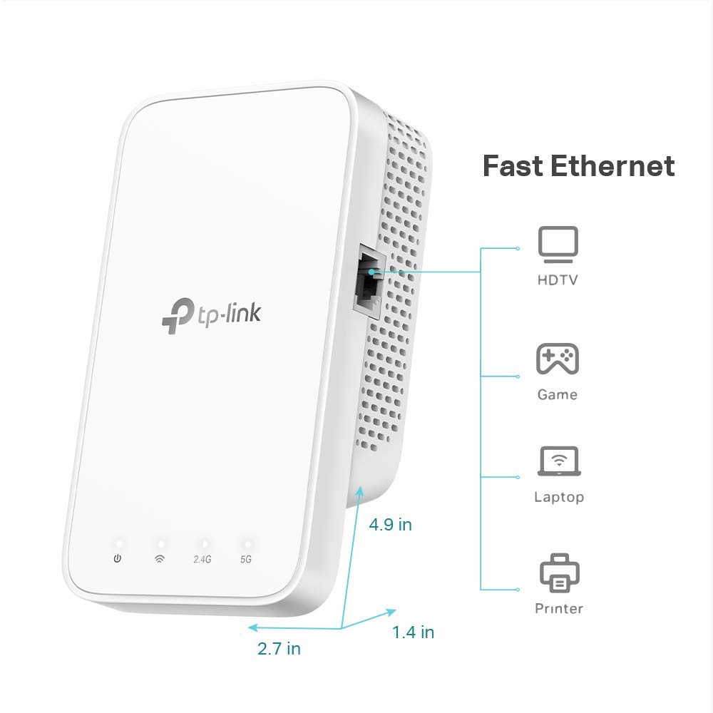 TP-Link AC750 WiFi Extender (RE230), Covers Up to 1200 Sq.ft and 20 Devices, Dual Band WiFi Range Extender, WiFi Booster to Extend Range of WiFi Internet Connection, OneMesh Compatible