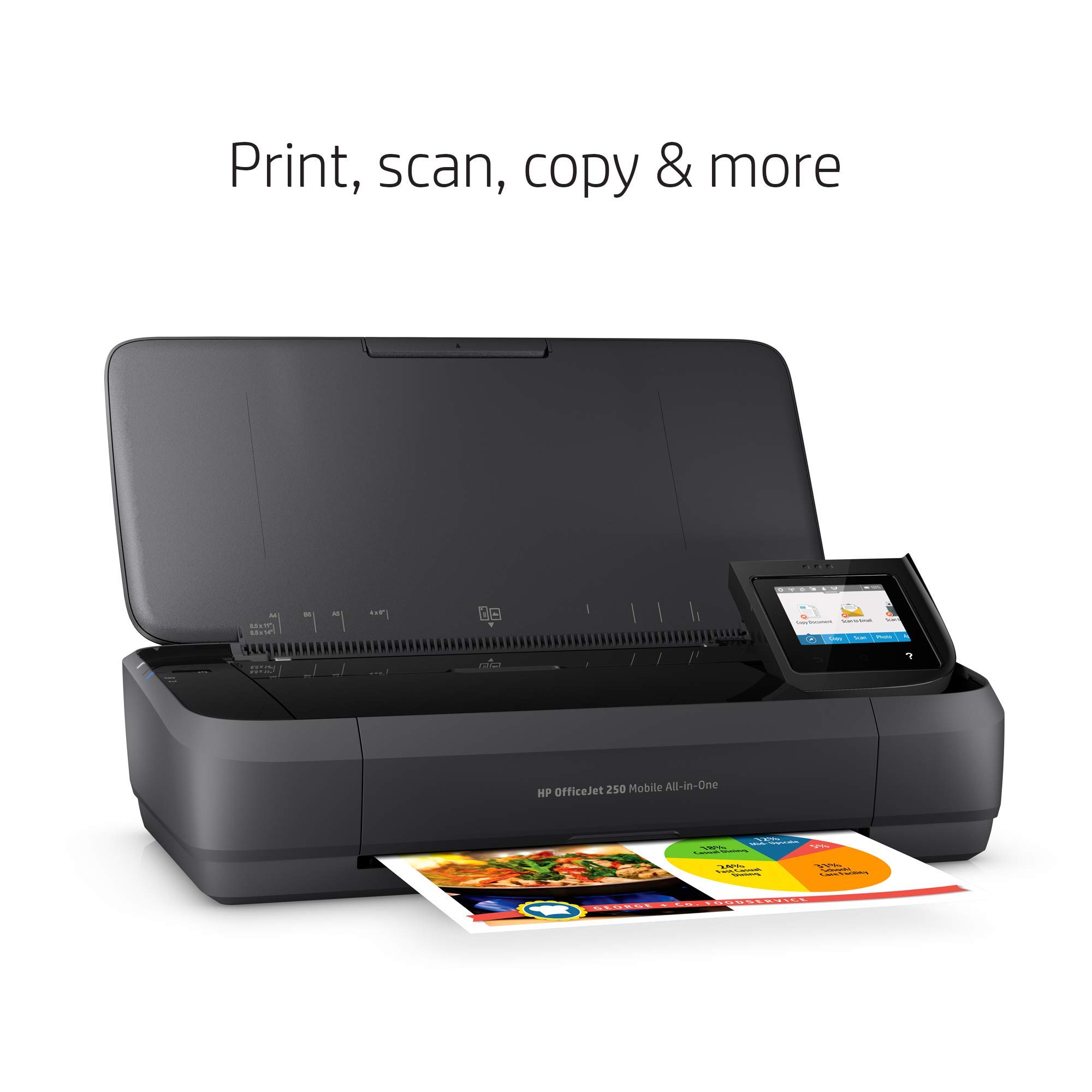 HP OfficeJet 250 Portable Printer with Wireless and Mobile Printing (CZ992A) (Renewed)