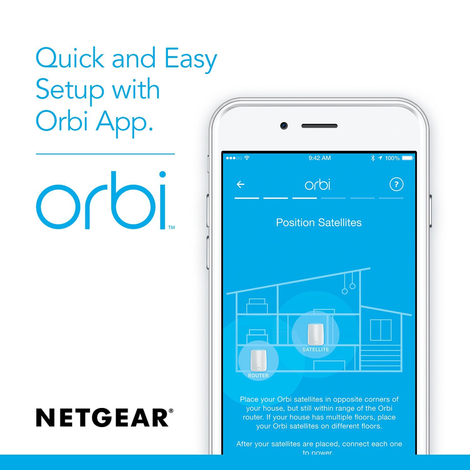 NETGEAR Orbi Home Mesh WiFi System (RBK50) (Renewed)