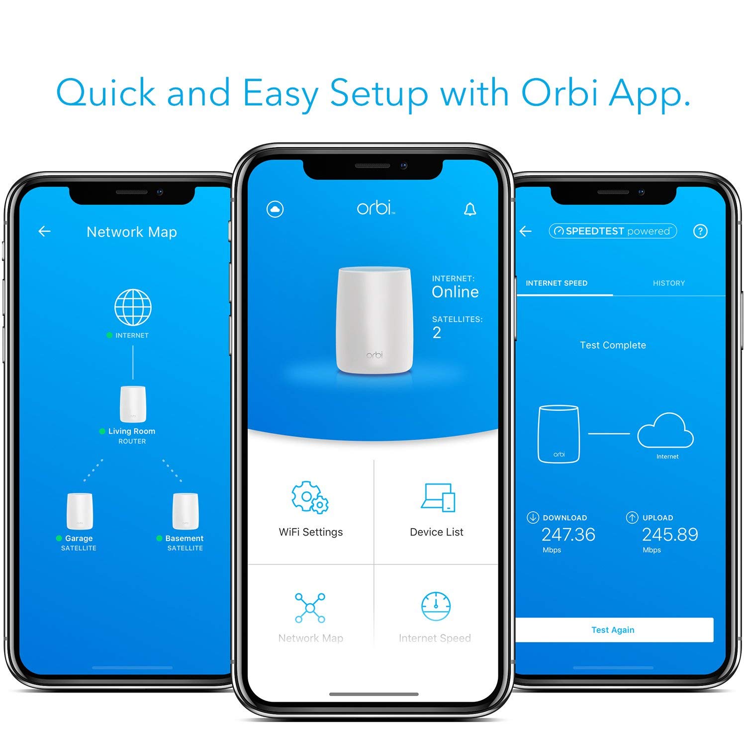 NETGEAR Orbi Home Mesh WiFi System (RBK50) (Renewed)