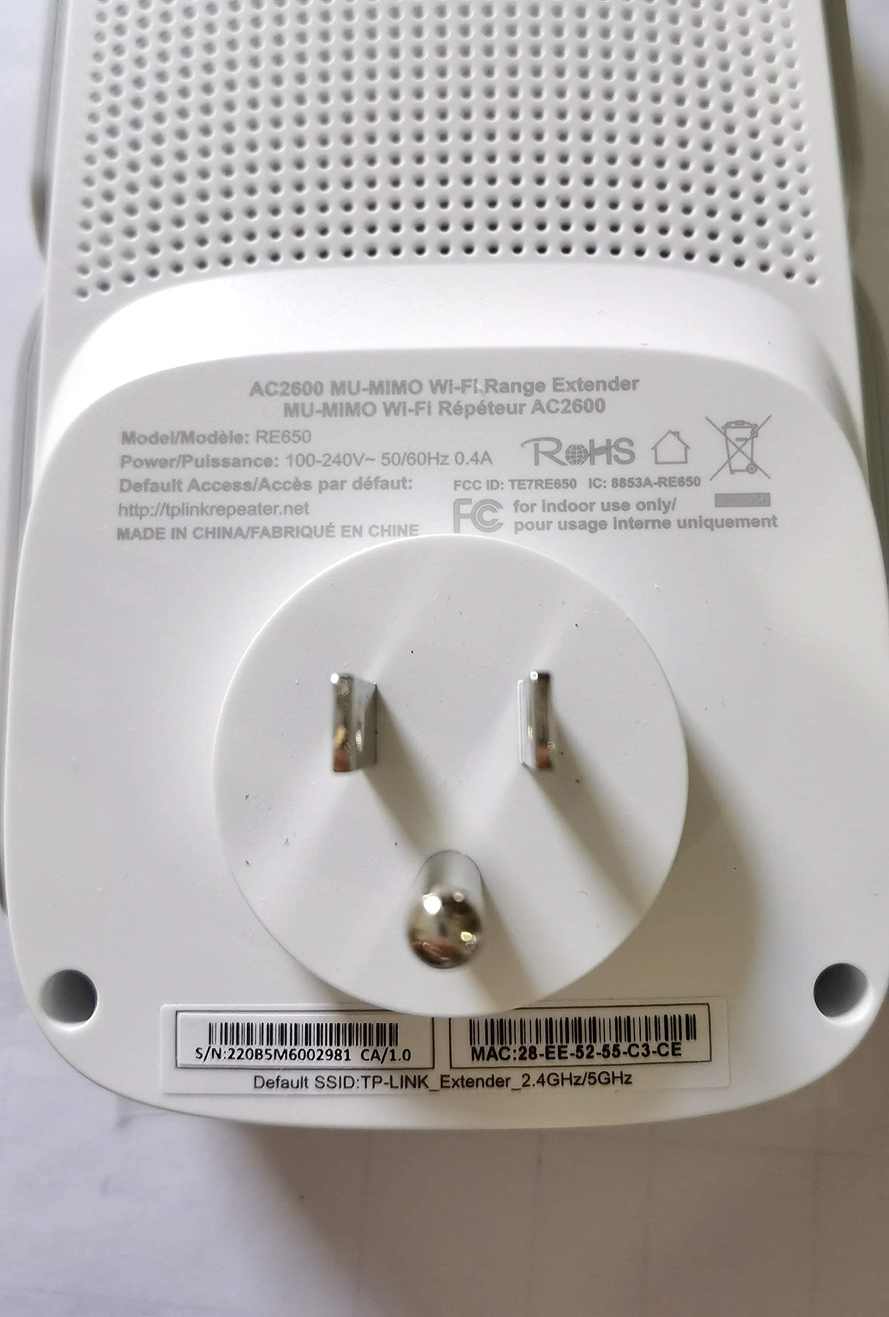tp-link AC2600 Dual Band Wi-Fi Range Extender w/Gigabit Ethernet Port, Extends WiFi to Smart Home & Alexa Devices, 4x4 MU-MIMO (RE650) (Renewed)