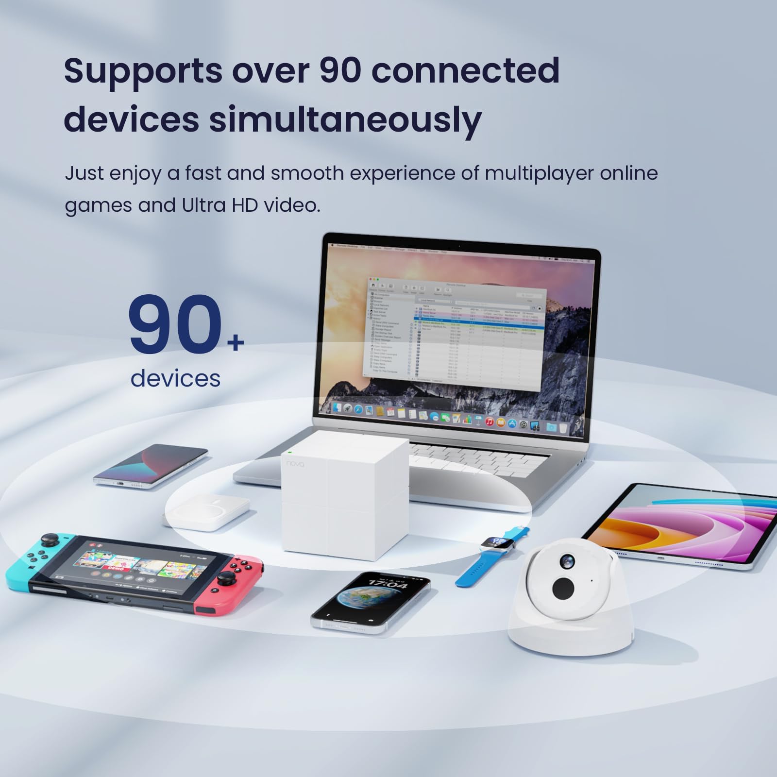 Tenda Nova Mesh WiFi System (MW6)-Up to 6000 sq.ft. Whole Home Coverage, WiFi Router and Extender Replacement, Gigabit Mesh Router for Wireless Internet, Works with Alexa, Parental Controls, 3-pack