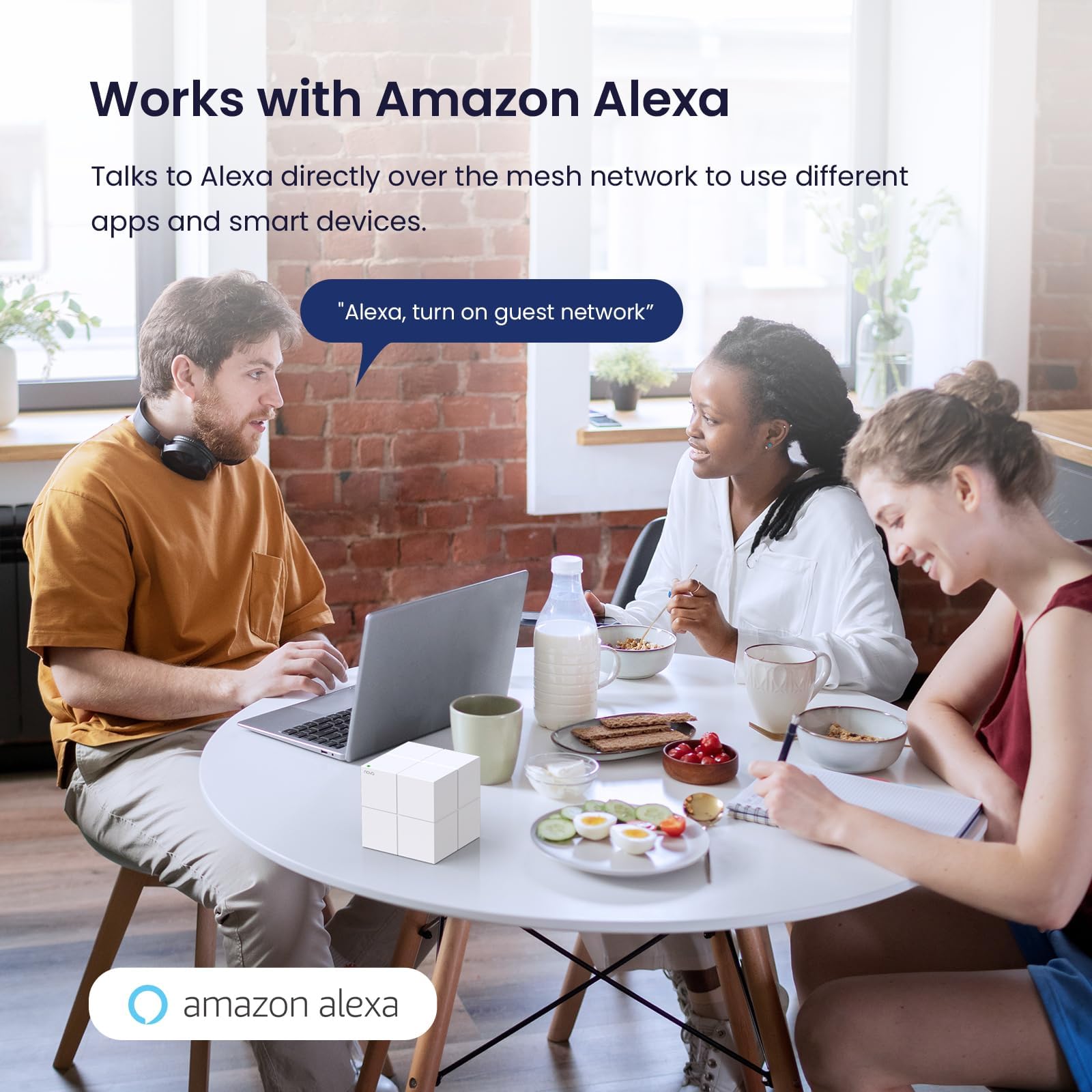 Tenda Nova Mesh WiFi System (MW6)-Up to 6000 sq.ft. Whole Home Coverage, WiFi Router and Extender Replacement, Gigabit Mesh Router for Wireless Internet, Works with Alexa, Parental Controls, 3-pack