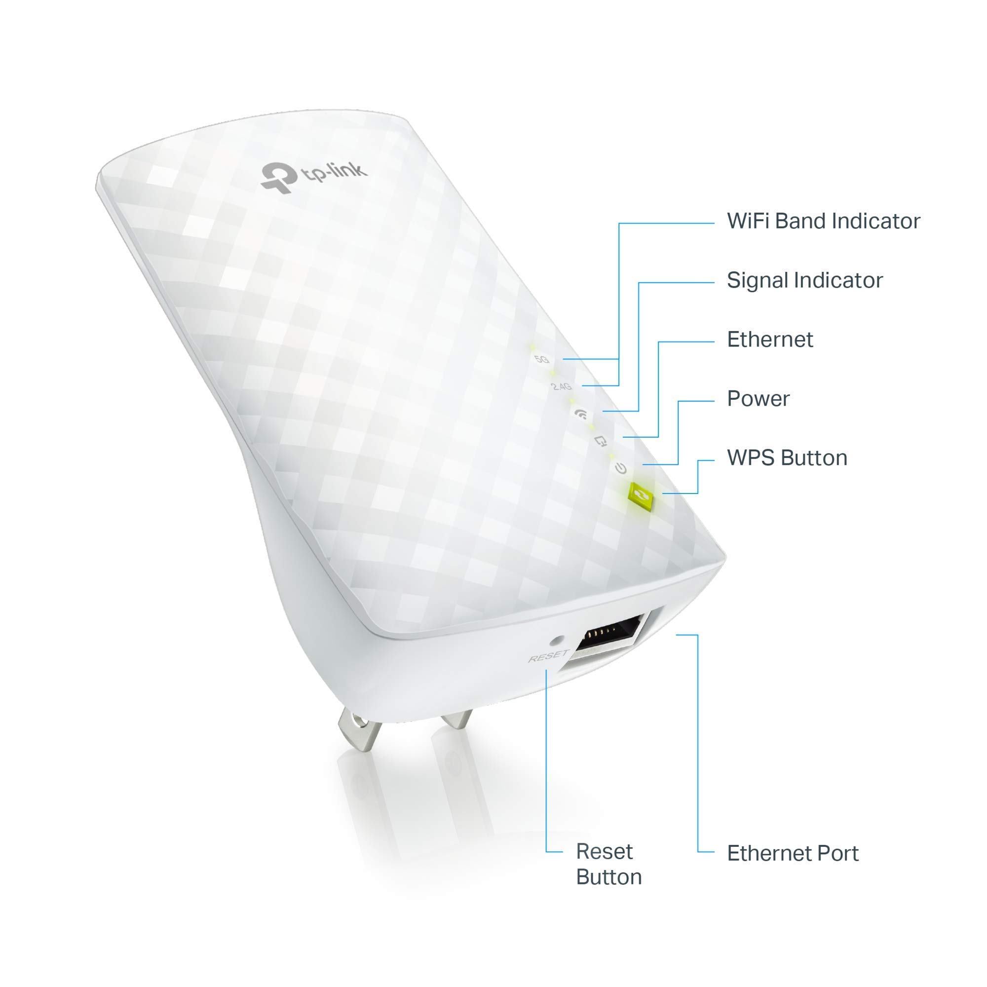 TP-Link AC750 WiFi Range Extender - Dual Band Cloud App Control Up to 750Mbps, One Button Setup Repeater, Internet Booster, Access Point Smart Home & Alexa Devices (RE220) (Renewed)