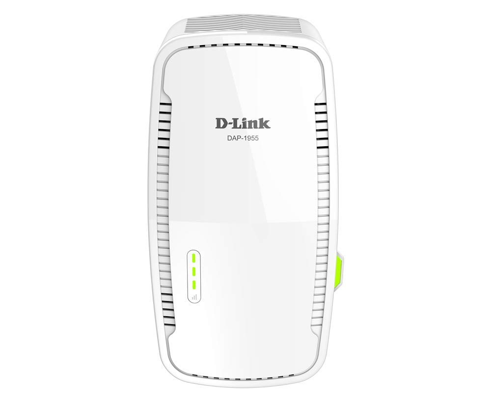 D-Link WiFi Range Extender Mesh Gigabit AC1900 Dual Band Plug In Wall Signal Booster Wireless or Ethernet Port Smart Home Access Point (DAP-1955-US)