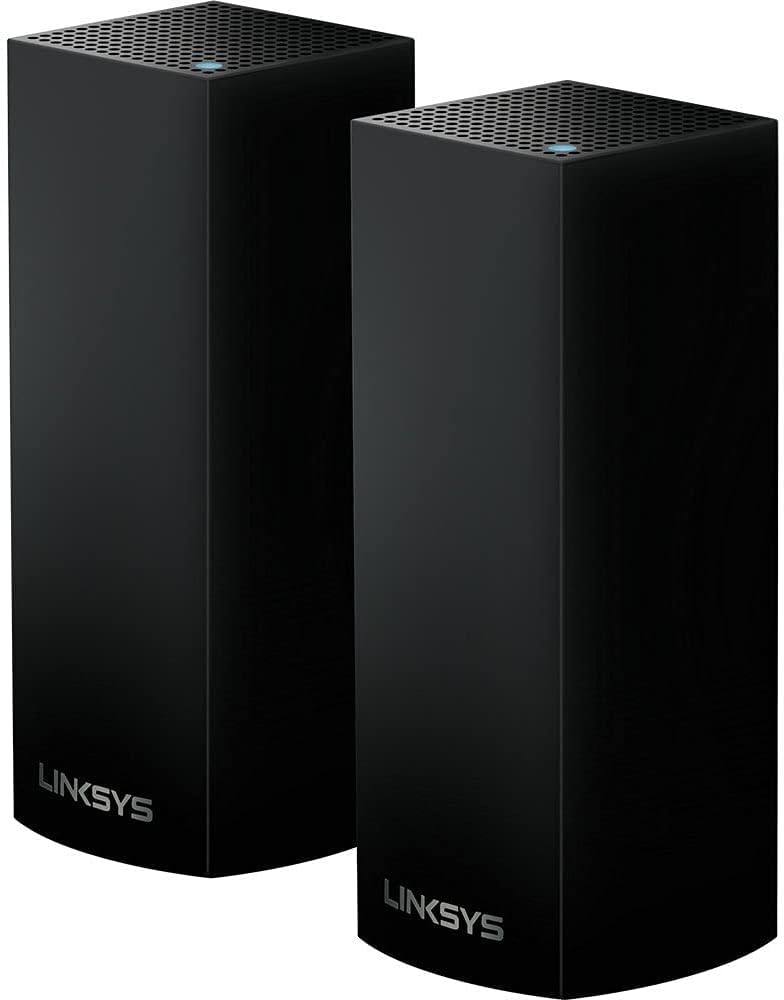 Linksys Velop Intelligent Mesh WiFi System, Tri-Band, 2-Pack Black (AC2200) (Renewed)