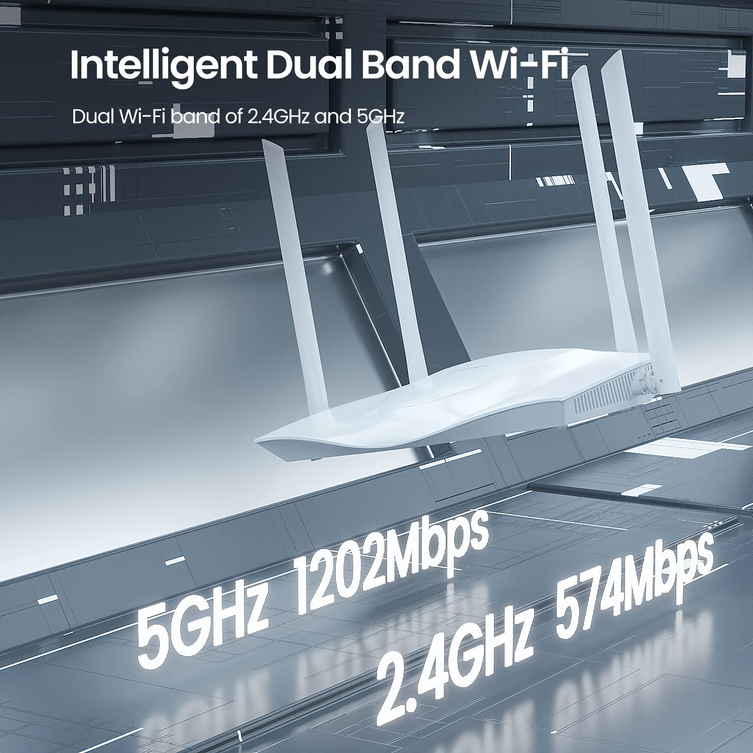 Tenda Wi-Fi 6 Router AX1800 Smart WiFi Router (RX3) -Dual Band Gigabit Wireless Internet Router，with MU-MIMO+OFDMA, 1.8GHz Quad-Core CPU, Up to 1200 Square Feet Coverage(4 Rooms) & 64 Devices