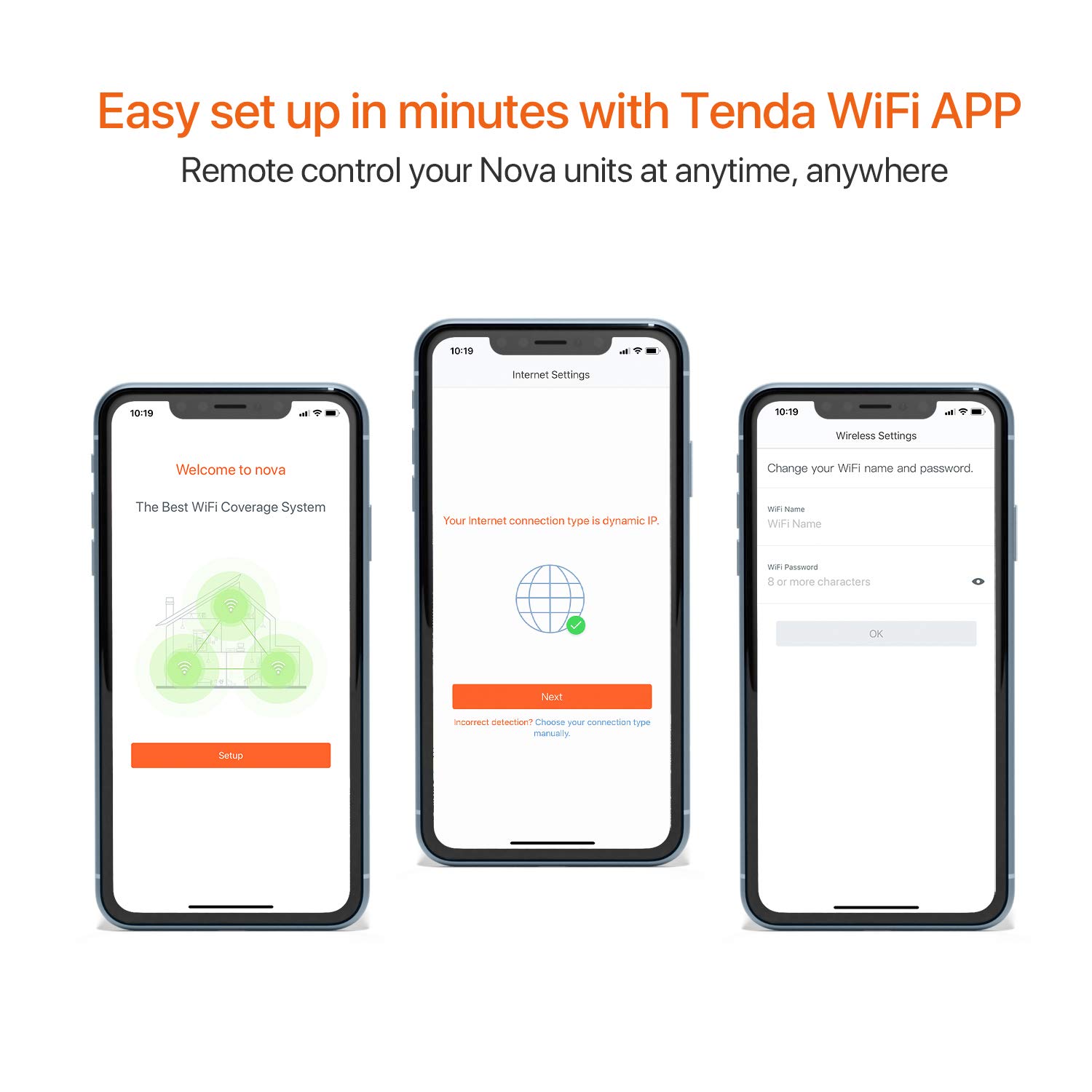 Tenda NOVA Mw5S(2-Pack) Wall-Plug Whole Home Mesh WiFi System, Coverage Up to 2, 500 Sq. Ft, Plug and Play, Router/WiFi Extender Replacement, Gigabit Connection to Your Cable Modem