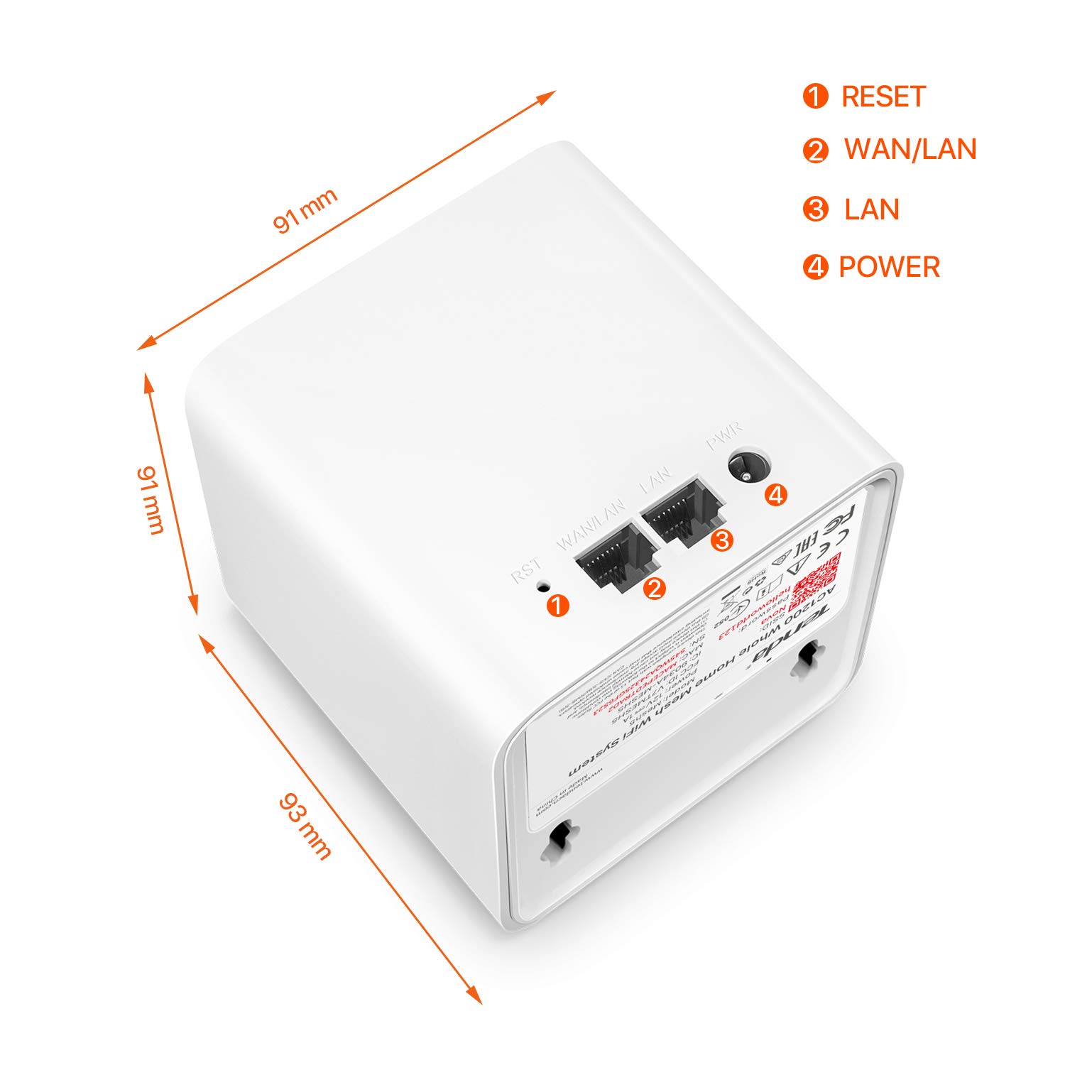 Tenda NOVA Mw5S(2-Pack) Wall-Plug Whole Home Mesh WiFi System, Coverage Up to 2, 500 Sq. Ft, Plug and Play, Router/WiFi Extender Replacement, Gigabit Connection to Your Cable Modem