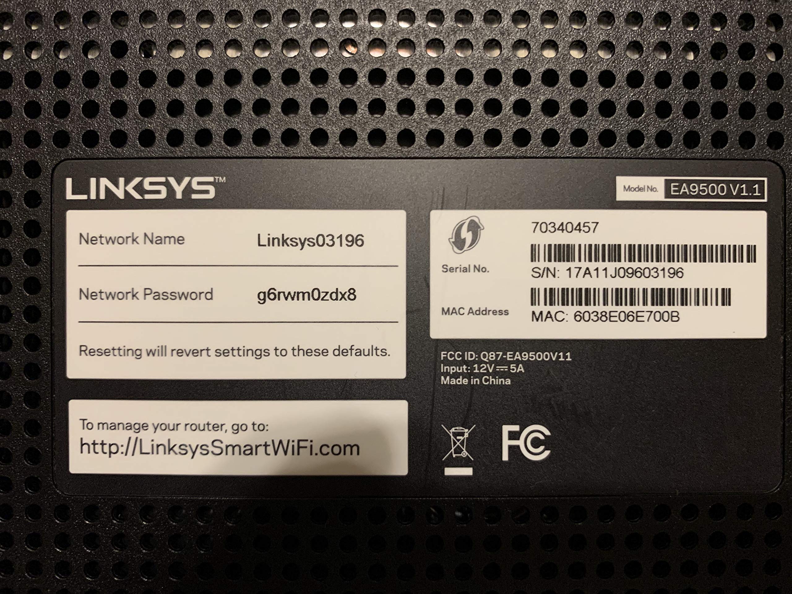 Linksys WiFi 5 Router, Tri-Band, 3,000 Sq. ft Coverage, 25+ Devices, Speeds up to (AC5400) 5.4Gbps - EA9500