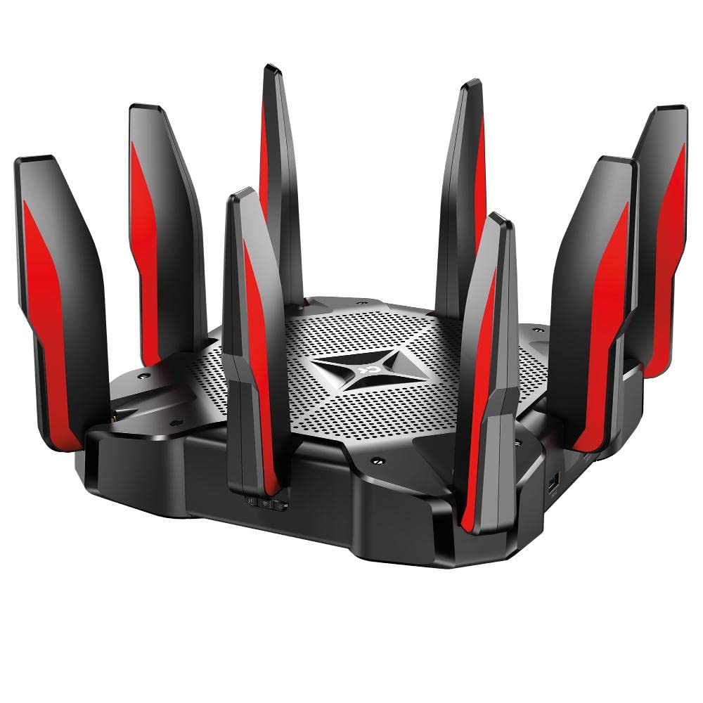 TP-Link AC5400 Tri Band WiFi Gaming Router(Archer C5400X) – MU-MIMO Wireless Router, 1.8GHz Quad-Core 64-bit CPU, Game First Priority, Link Aggregation, 16GB Storage, Airtime Fairness