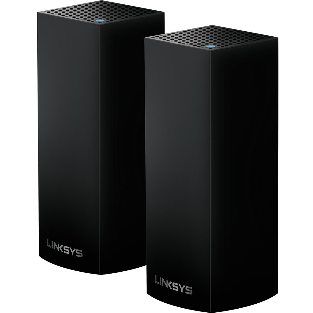 Linksys WHW0302B Velop Intelligent Mesh WiFi System: AC4400, Tri-Band Wi-Fi Router, Wireless Network for Full-Speed Home Coverage (Black, 2-Pack)