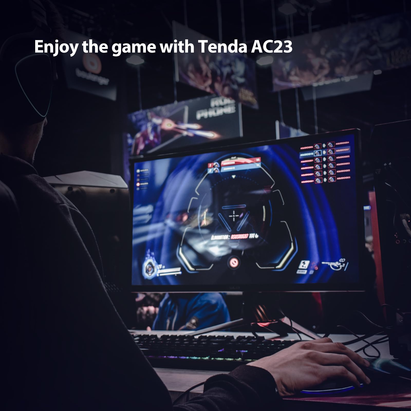 Tenda AC23 Smart WiFi Router - Dual Band Gigabit Wireless (up to 2033 Mbps) Internet Router for Home, 4X4 MU-MIMO Technology, Up to 1400 sq ft Coverage Parental Control Compatible with Alexa (AC2100)