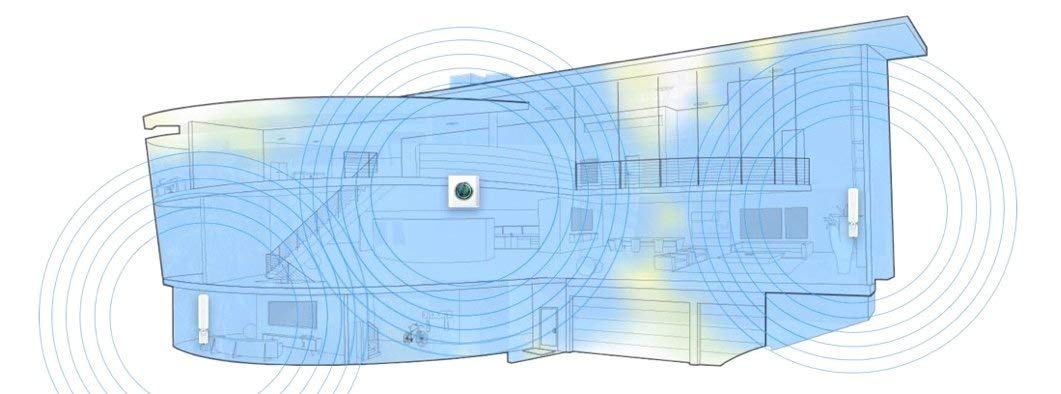 AmpliFi HD WiFi System by Ubiquiti Labs, Seamless Whole Home Wireless Internet Coverage, HD WiFi Router, 2 Mesh Points, 4 Gigabit Ethernet, 1 WAN Port, Ethernet Cable, Replaces Router & WiFi Extenders