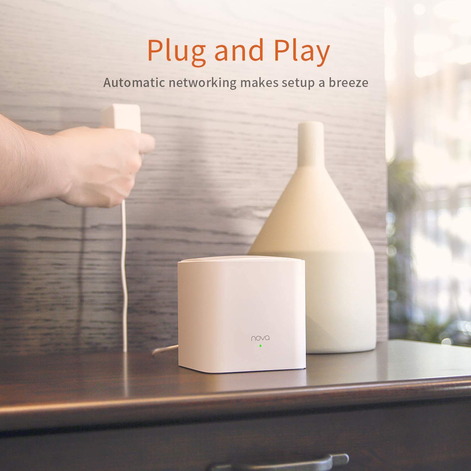 Tenda Whole Home Mesh WiFi System - Dual Band Gigabit AC1200 Router Replacement for SmartHome,Works with Amazon Alexa for 2500 sq.ft Coverage (MW5G 2 Pack)