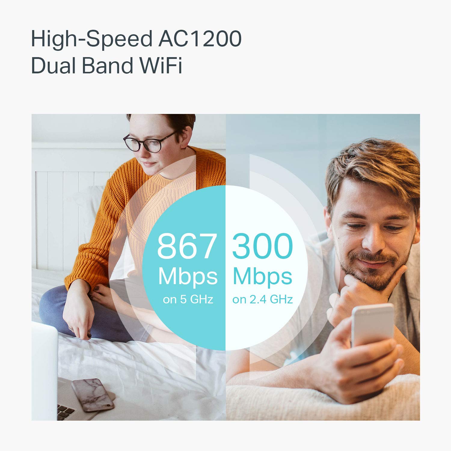 TP-Link AC1200 WiFi Router (Archer A5) - Dual Band Wireless Internet Router, 4 x 10/100 Mbps Fast Ethernet Ports, Supports Guest WiFi, Access Point Mode, IPv6 and Parental Controls