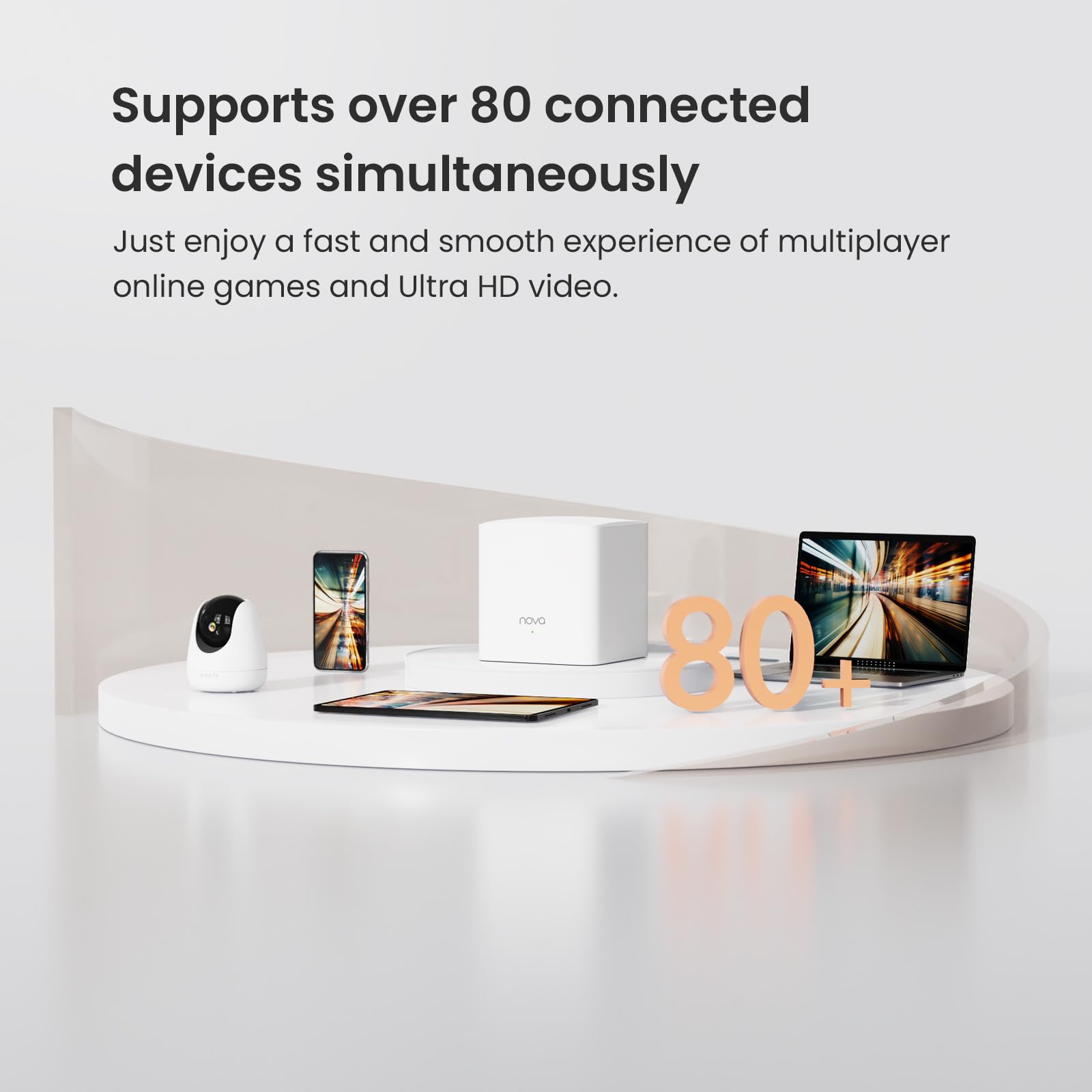 Tenda Nova MW5G Whole Home Mesh WiFi System - Dual Band Gigabit AC1200 Router Replacement for Smart Home,Works with Amazon Alexa for 3500 sq.ft Coverage (3 Pack)