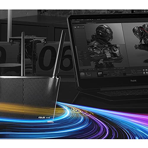 ASUS WiFi 6 Router (RT-AX68U) - Dual Band Gigabit Wireless Router, 3x3 Support, Gaming & Streaming, AiMesh Compatible, Included Lifetime Internet Security, Parental Control, MU-MIMO, OFDMA