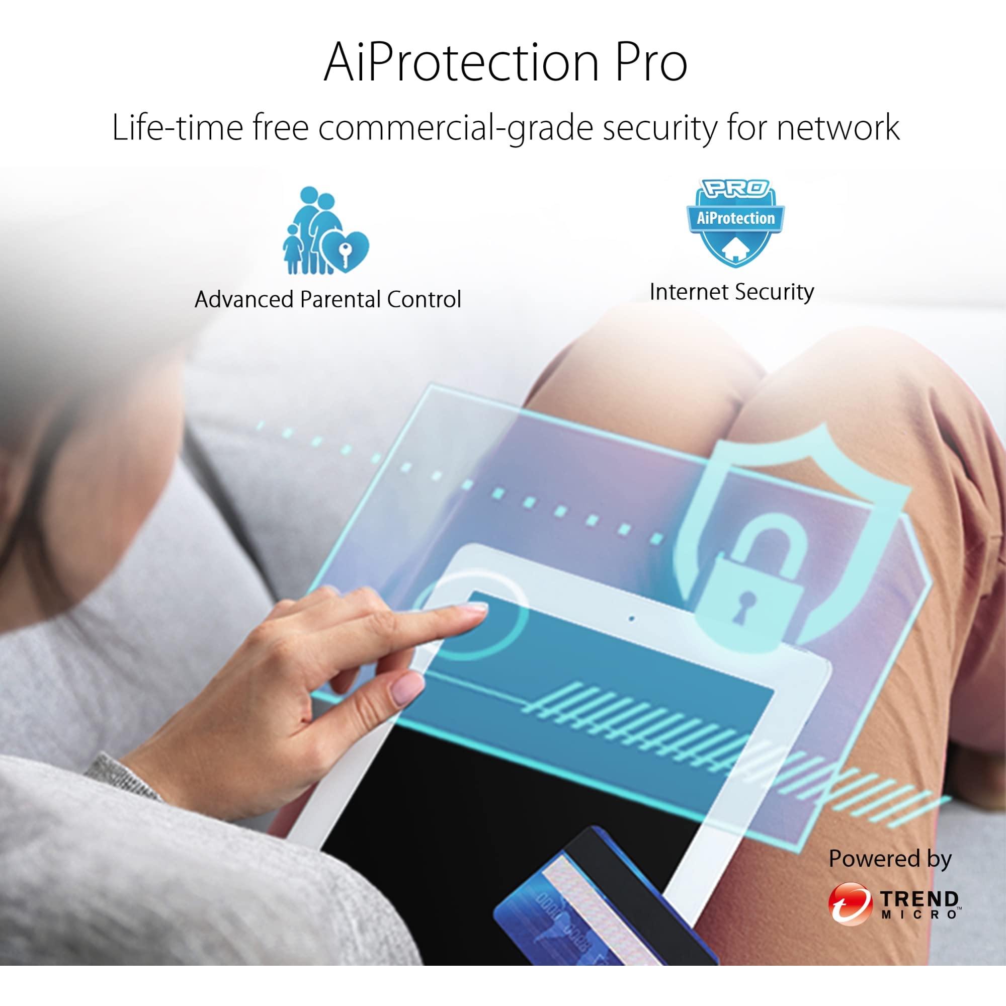 ASUS WiFi 6 Router (RT-AX68U) - Dual Band Gigabit Wireless Router, 3x3 Support, Gaming & Streaming, AiMesh Compatible, Included Lifetime Internet Security, Parental Control, MU-MIMO, OFDMA