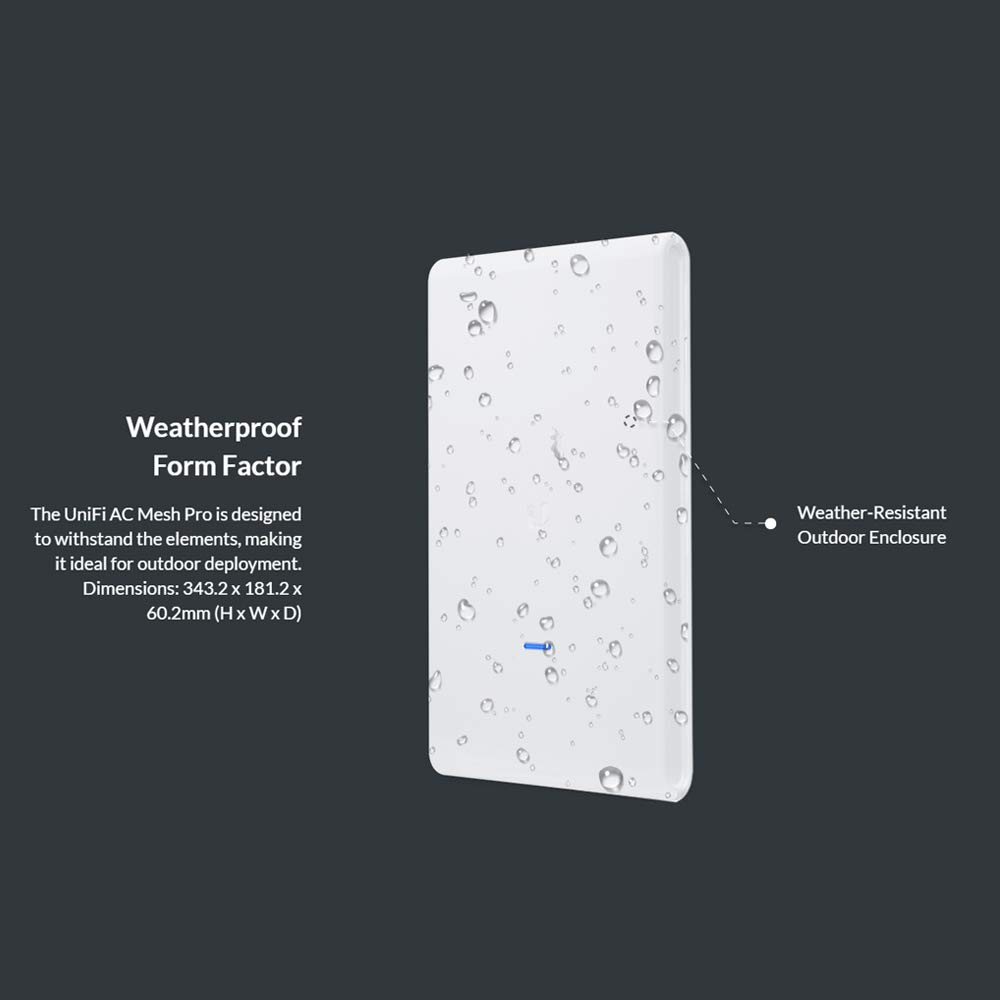 UniFi Mesh AC Pro UAP-AC-M-PRO-US 802.11AC 3x3 MIMO Outdoor Wi-Fi Access Point Wide-Area Dual-Band AP