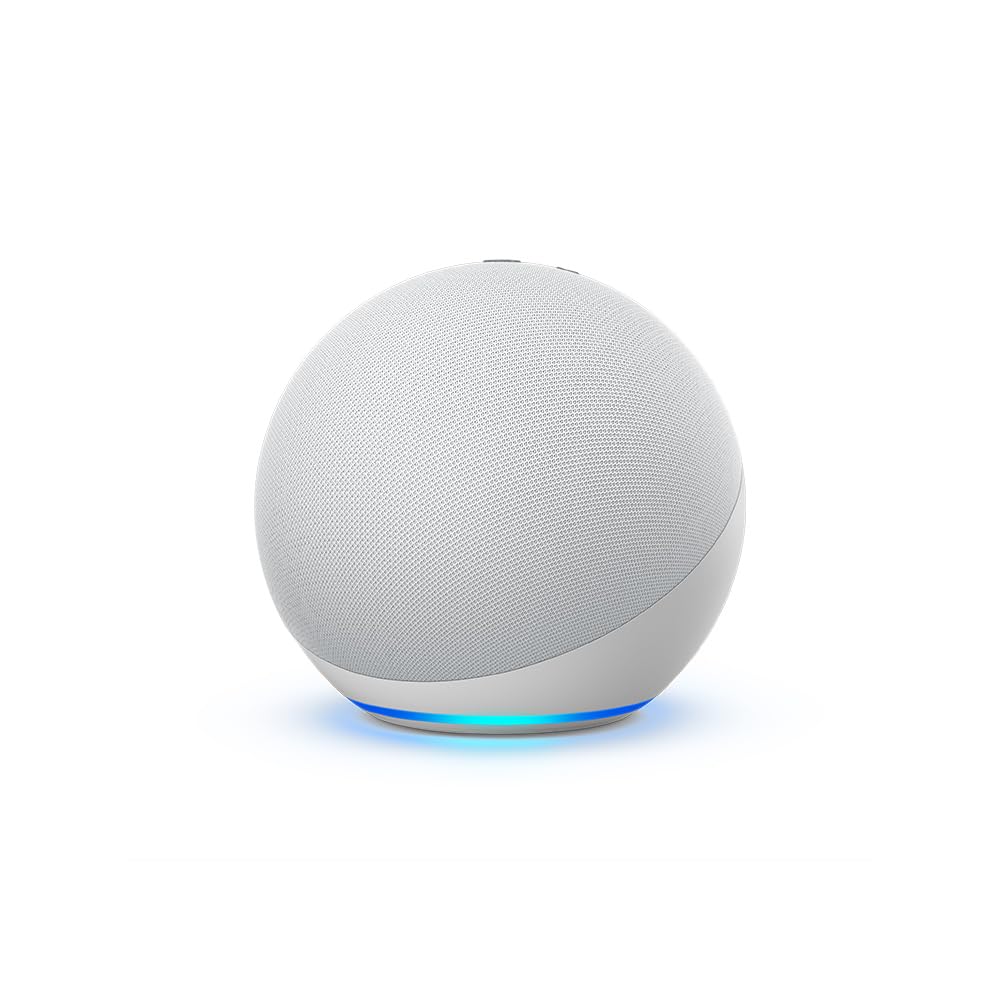 Echo (4th Gen) | With premium sound, smart home hub, and Alexa | Glacier White