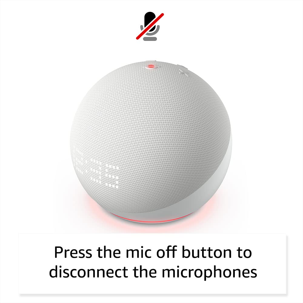 All-New Echo Dot (5th Gen, 2022 release) with clock | Smart speaker with clock and Alexa | Cloud Blue