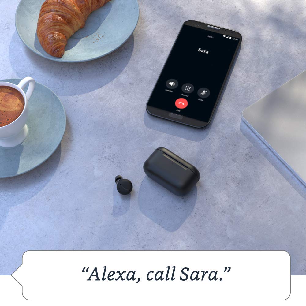 Echo Buds (2nd Gen) | True wireless earbuds with active noise cancellation and Alexa | Black