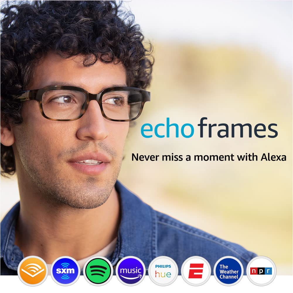 Echo Frames (2nd Gen) | Smart audio sunglasses with Alexa | Classic Black with new polarized sunglass lenses