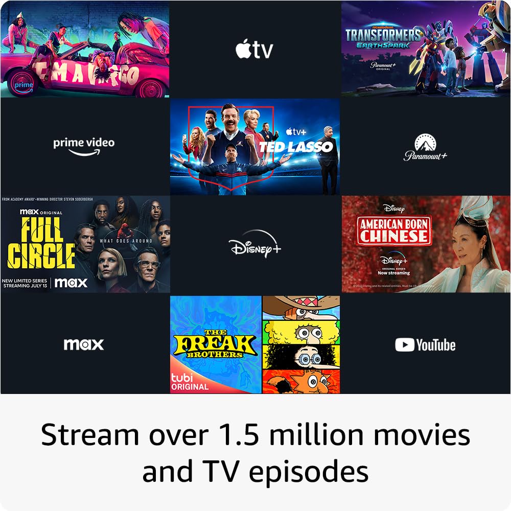 Fire TV Stick 4K, brilliant 4K streaming quality, TV and smart home controls, free and live TV