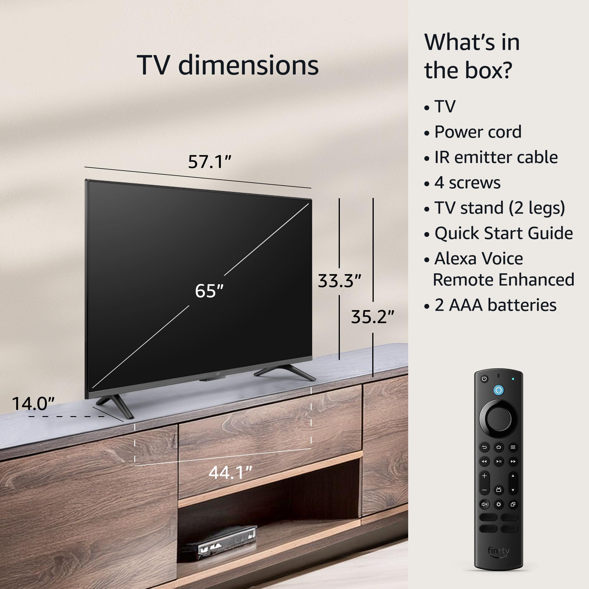 Amazon Fire TV 65" Omni Series 4K UHD smart TV with Dolby Vision, hands-free with Alexa