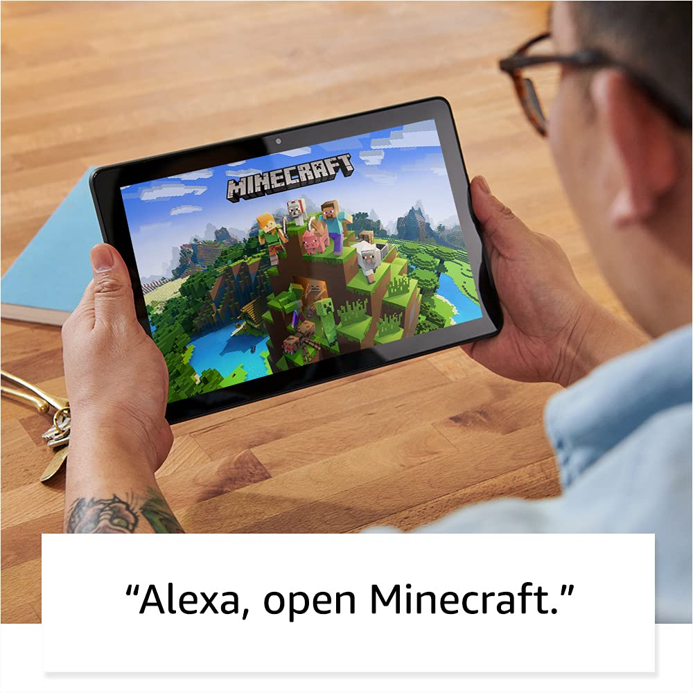 Amazon Fire HD 10 Plus tablet, 10.1", 1080p Full HD, 32 GB, latest model (2021 release), Slate