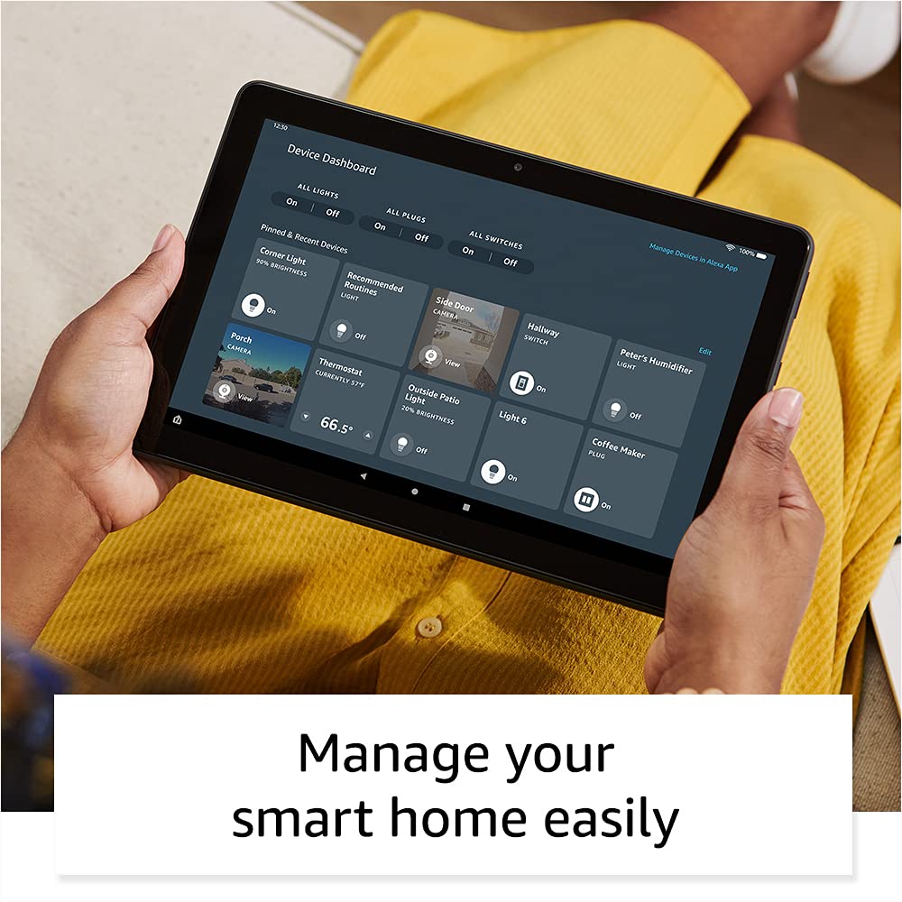 Amazon Fire HD 10 Plus tablet, 10.1", 1080p Full HD, 32 GB, latest model (2021 release), Slate