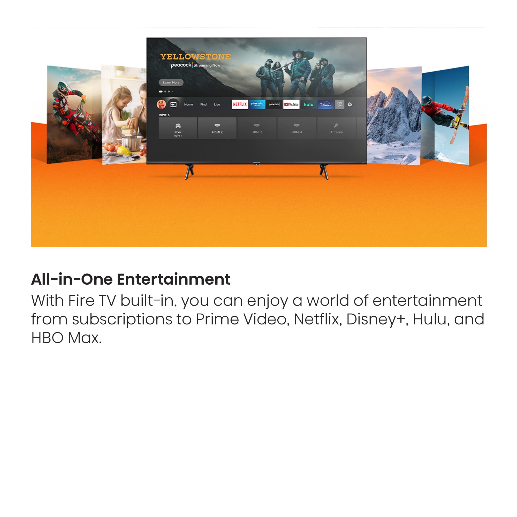 Hisense 58-inch ULED U6 Series Quantum Dot LED 4K UHD Smart Fire TV (58U6HF, 2022 Model)