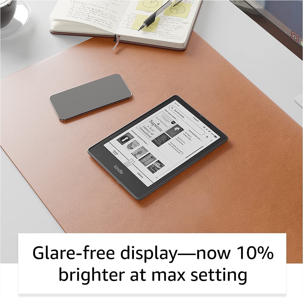 Kindle Paperwhite Signature Edition (32 GB) – With a 6.8" display, wireless charging, and auto-adjusting front light – Without Lockscreen Ads + 3 Months Free Kindle Unlimited (with auto-renewal)- Black