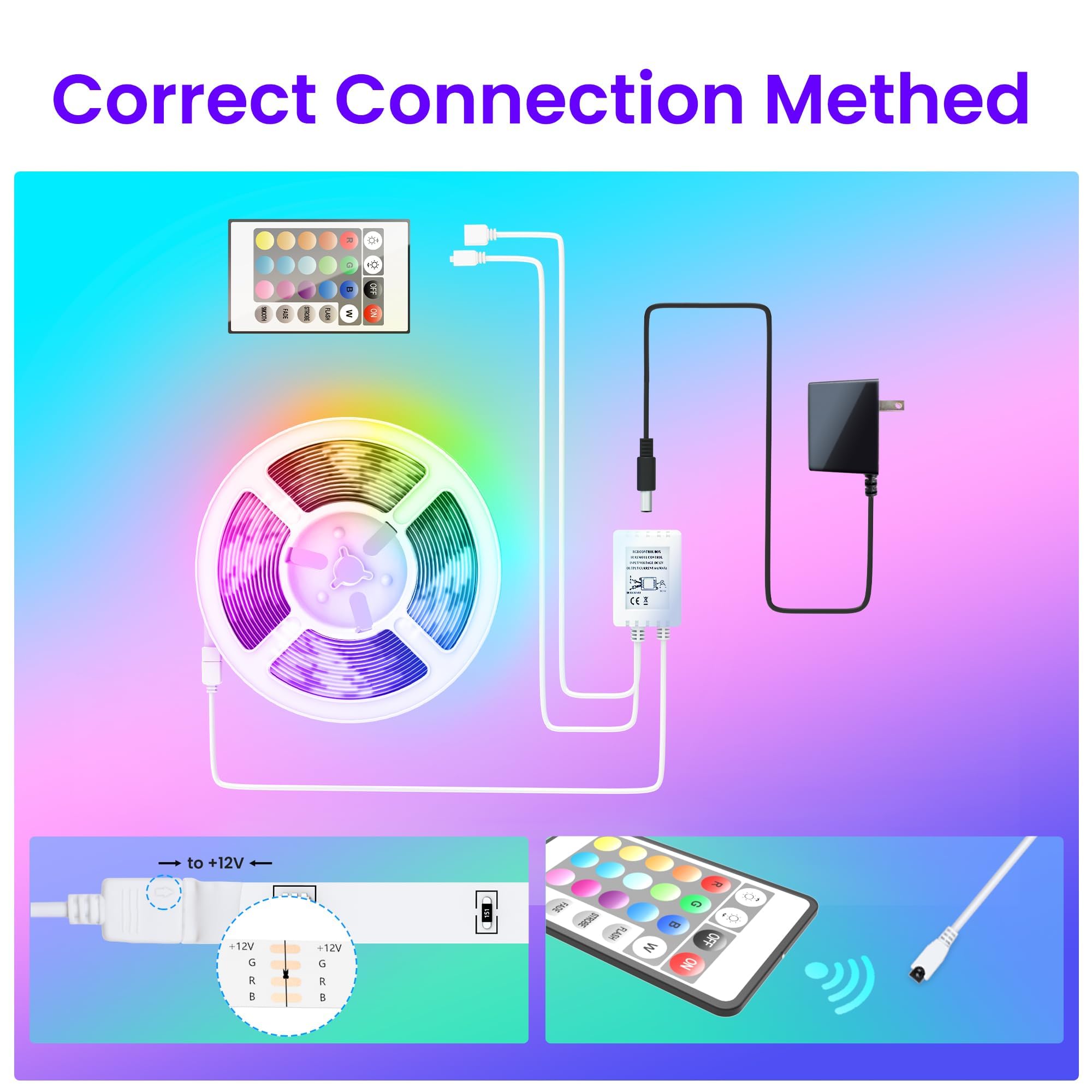 GUPUP 100 FT LED Strip Lights,Rope Lights,Bluetooth APP Control,Color Changing Light Strip,Lights sync with Music,para cuarto,LED Lights for Bedroom...