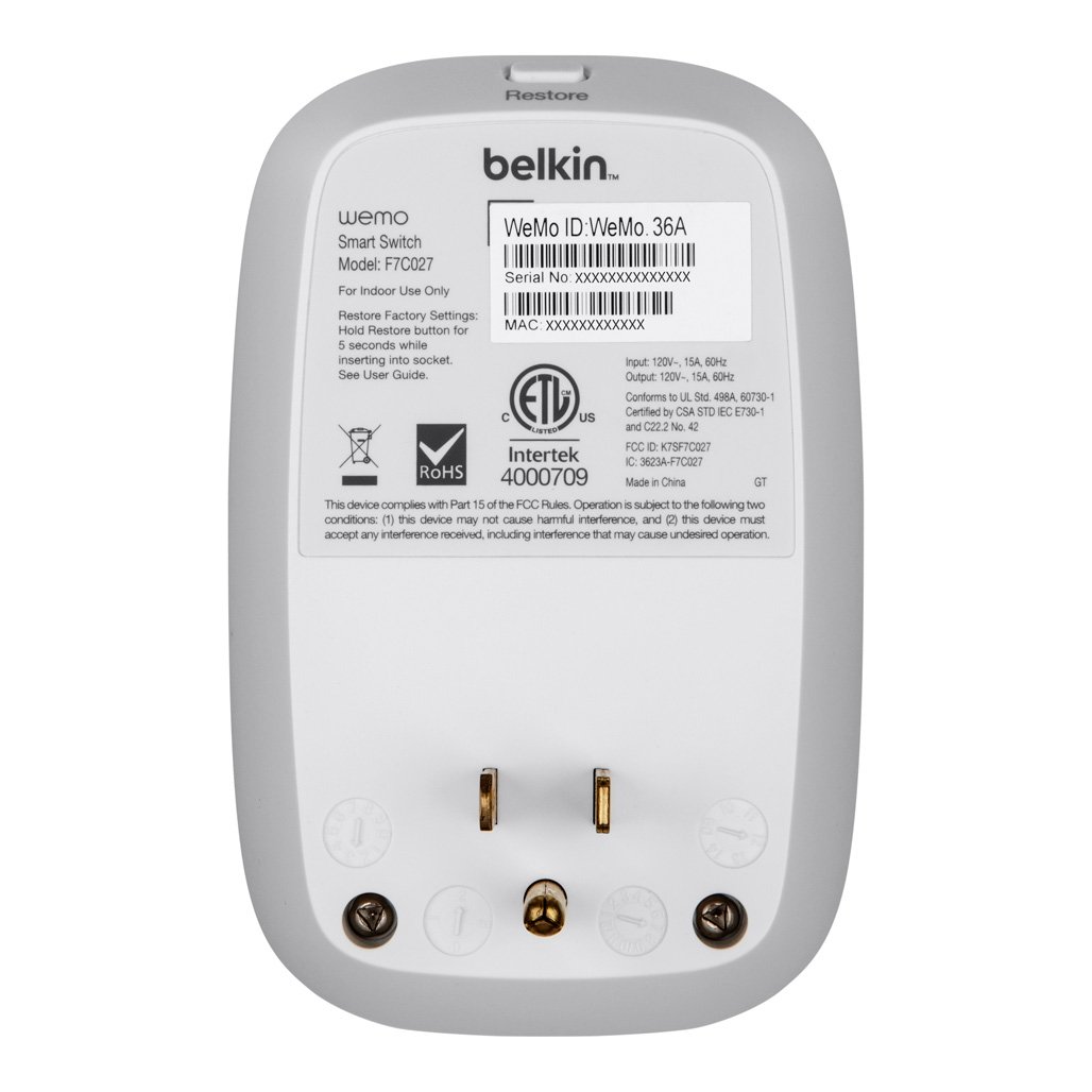 WeMo Switch Smart Plug, Works with Alexa