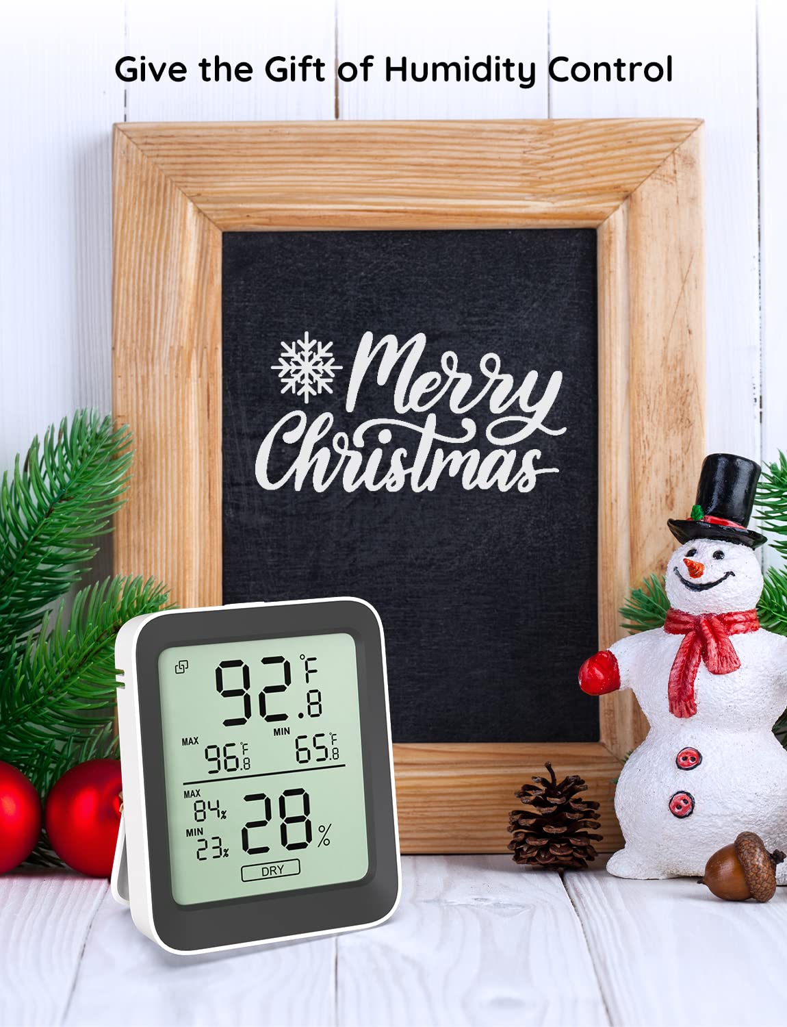 Govee Hygrometer Thermometer H5075, Bluetooth Indoor Room Temperature Monitor Greenhouse Thermometer with Remote App Control, Notification Alerts, 2 Years Data Storage Export