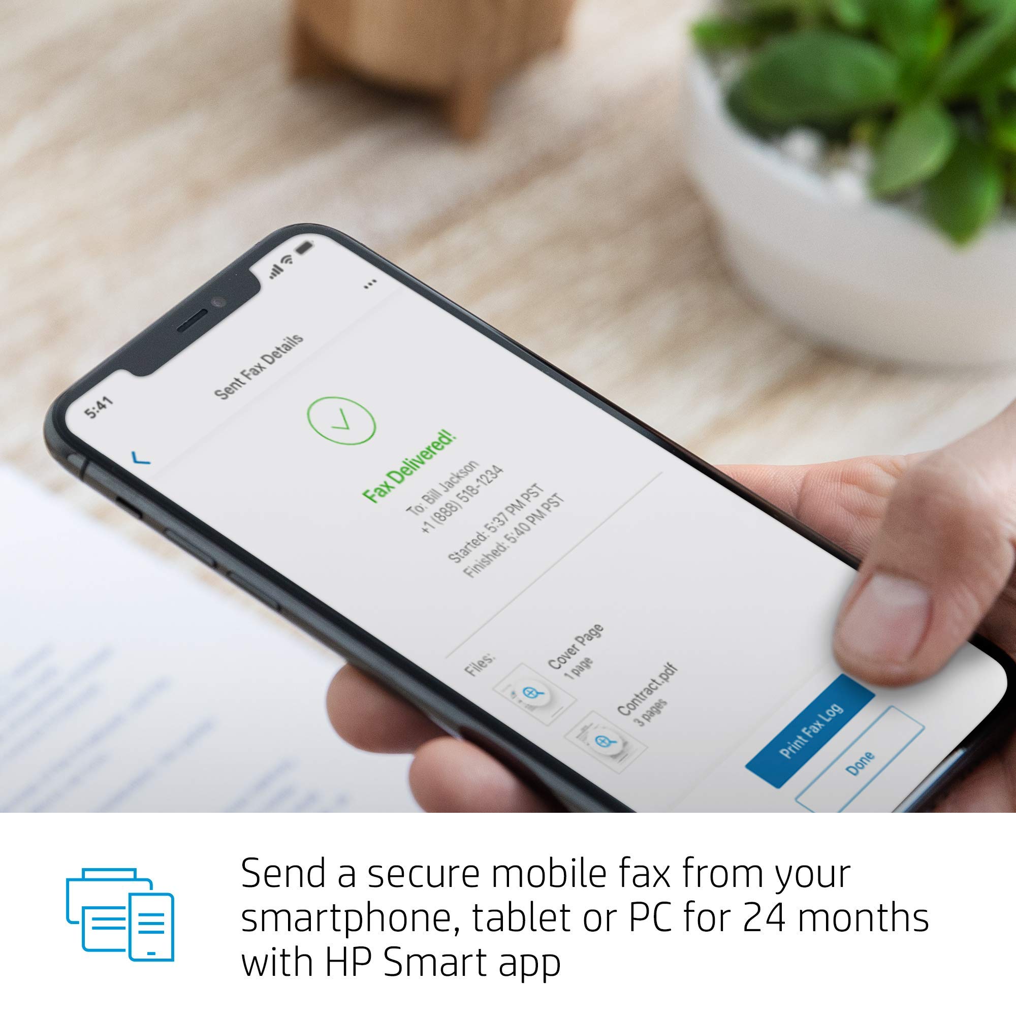 HP DeskJet Plus 4155 Wireless All-in-One Printer | Mobile Print, Scan & Copy | HP Instant Ink Ready | Auto Document Feeder (3XV13A) (Renewed)
