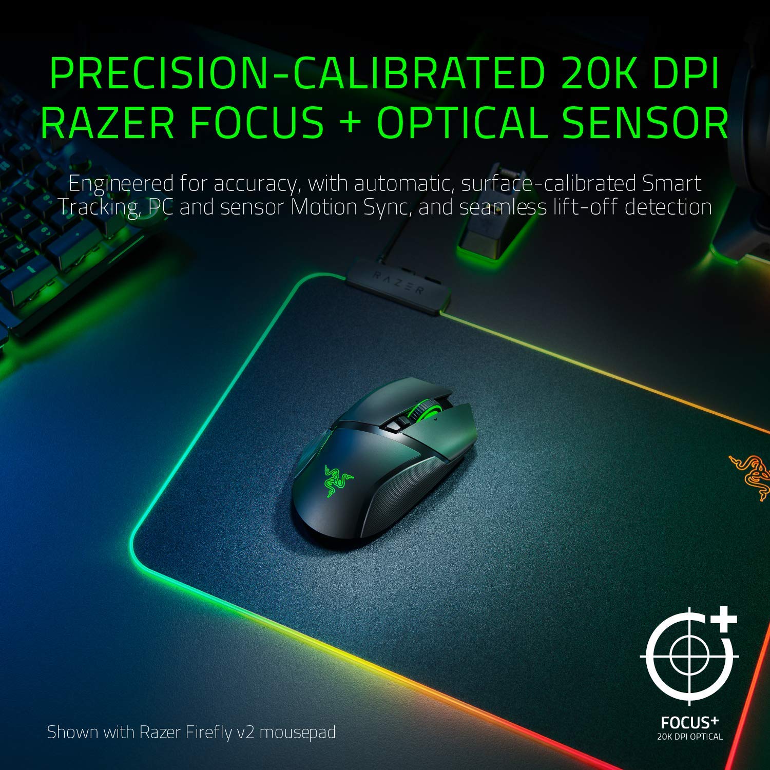 Razer Basilisk Ultimate HyperSpeed Wireless Gaming Mouse w/ Charging Dock: Fastest Gaming Mouse Switch - 20K DPI Optical Sensor - Chroma RGB - 11 Programmable Buttons - 100 Hr Battery - Classic Black