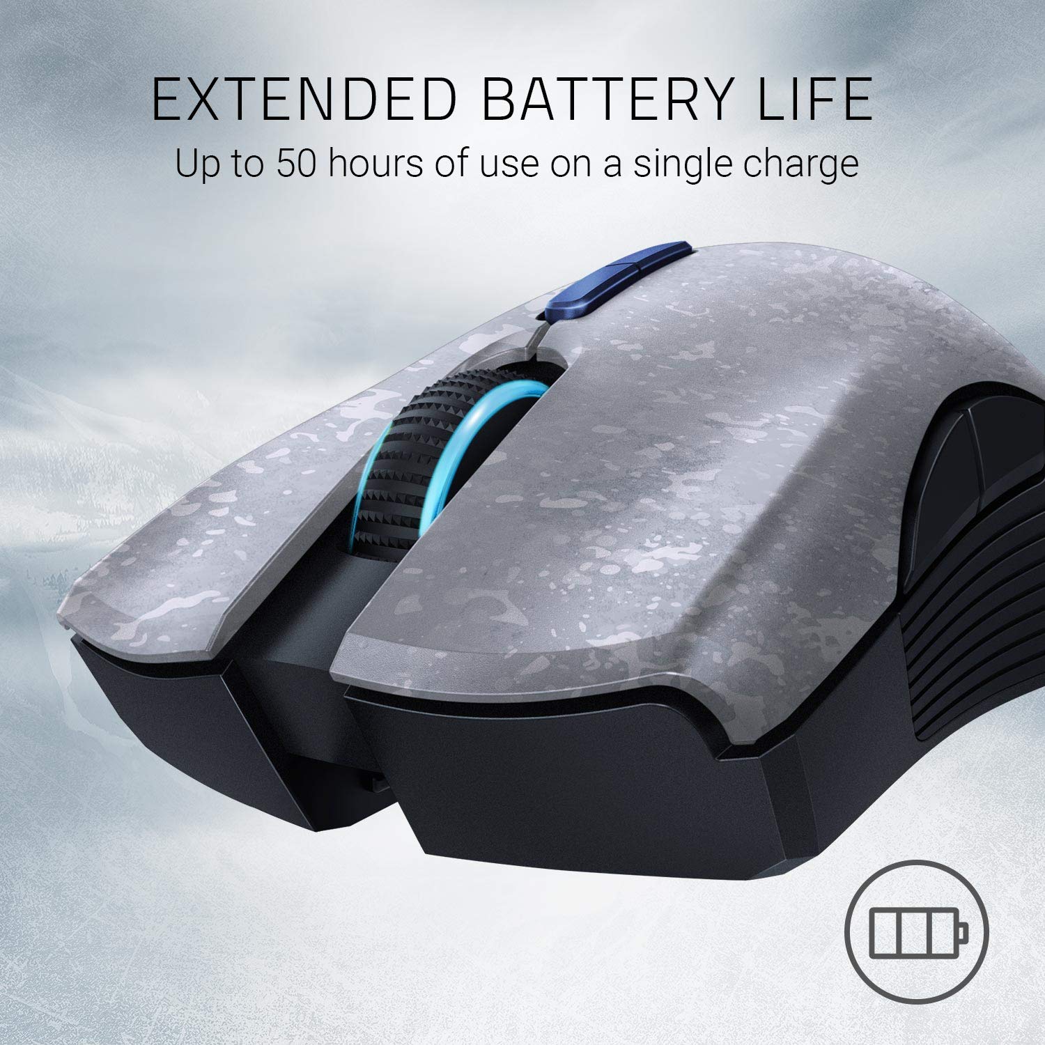 Razer Mamba Wireless Gaming Mouse: 16,000 DPI Optical Sensor, Chroma RGB Lighting, 7 Programmable Buttons, Mechanical Switches, Up to 50 Hr Battery Life, Gears of War 5 Edition