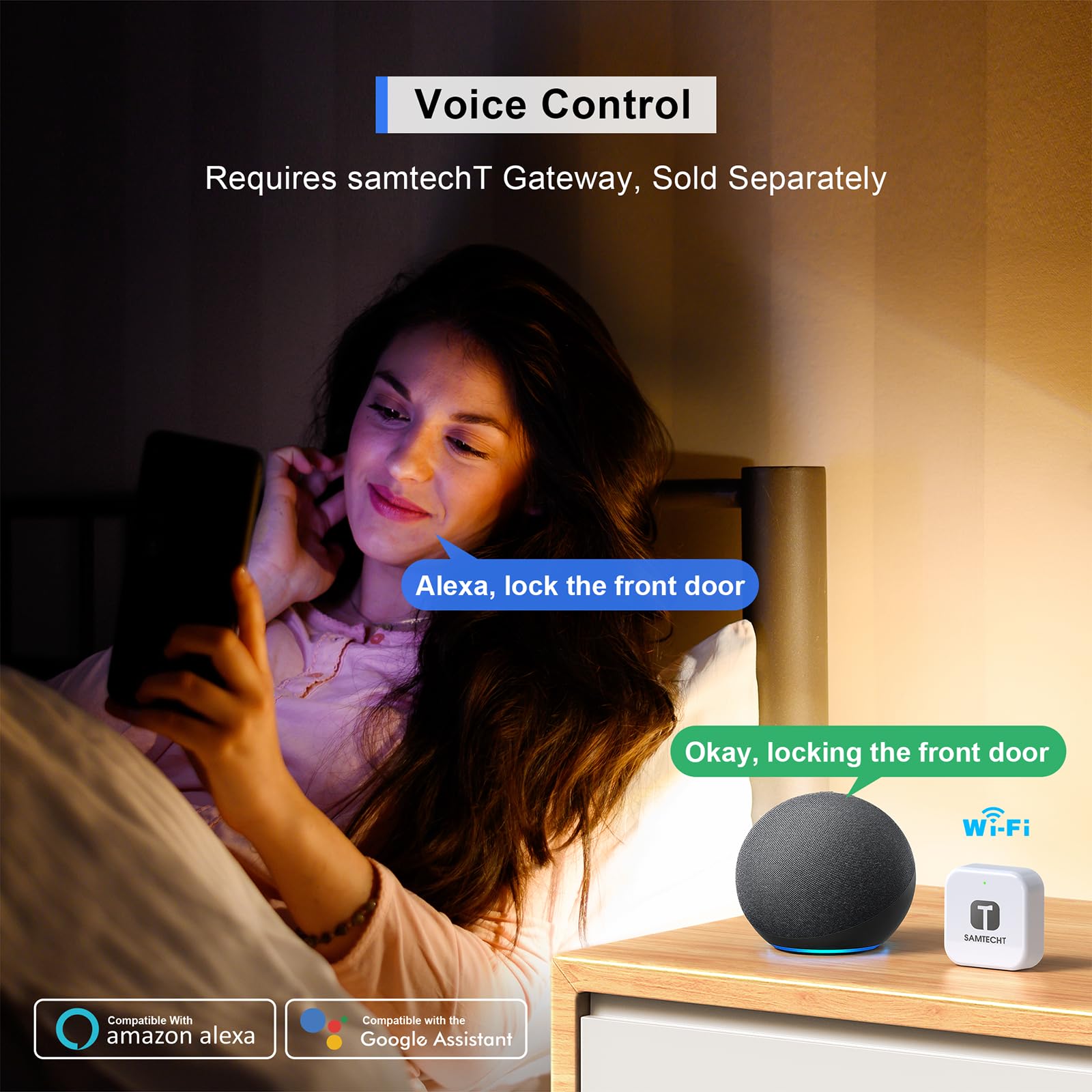 Smart Lock, Keyless Entry Door Lock, Fingerprint Door Lock, Digital Door Lock, Smart Lock for Front Door, Bluetooth Electronic Door Lock (Powered by Sifely)