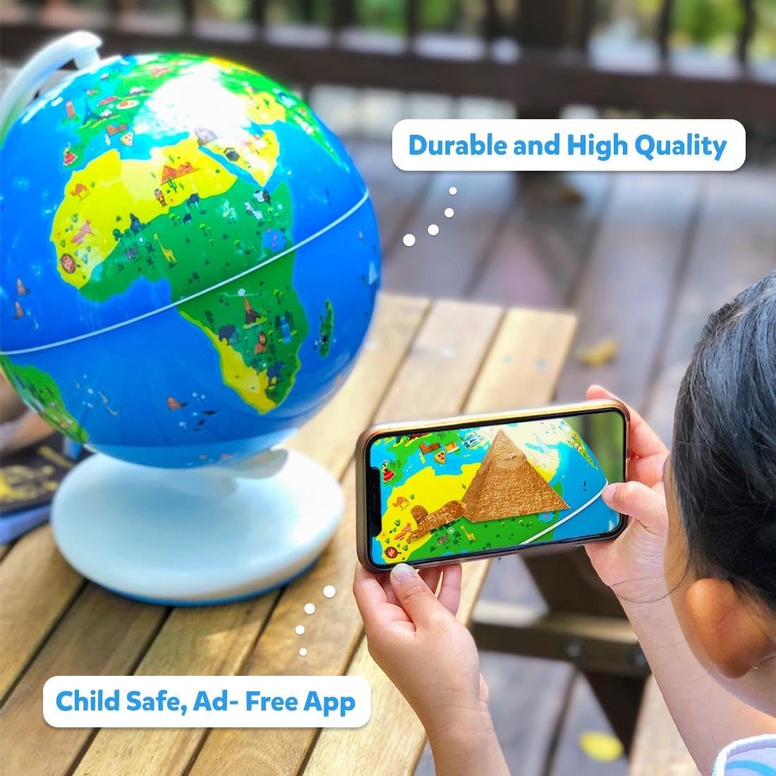 PlayShifu Educational Globe for Kids - Orboot Earth (Globe + App) Interactive AR World Globe | 400 Wonders, 1000+ Facts | STEM Toy Gifts for Kids 4-10 Years | No Borders, No Names on Orboot Globe