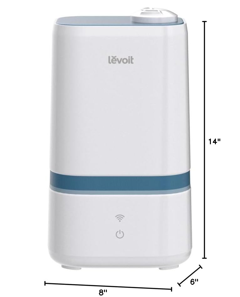 LEVOIT Humidifiers for Bedroom, Smart Wi-Fi Cool Mist Essential Oils Diffuser in One, 4L Ultrasonic Air Vaporizer for Plants, Baby, Quiet for Home Large Room, Nursery, 40H